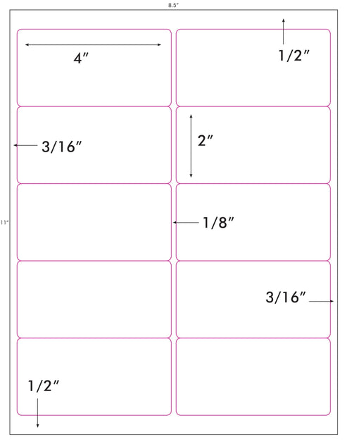 Avery 5163 Label Template - Removable Adhesive Labels