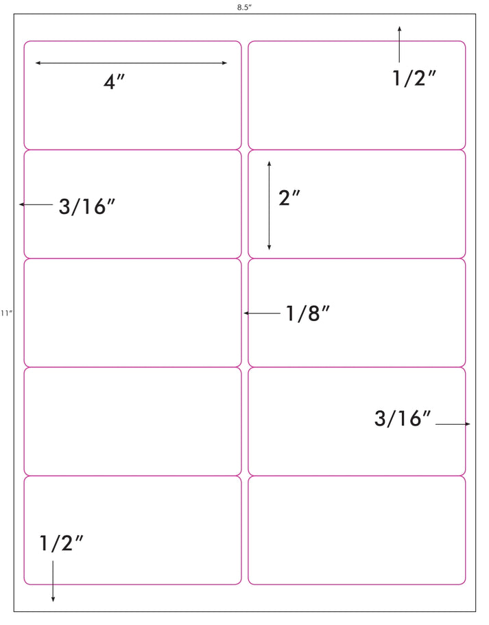 Avery 5163 Label Template - Removable Adhesive Labels