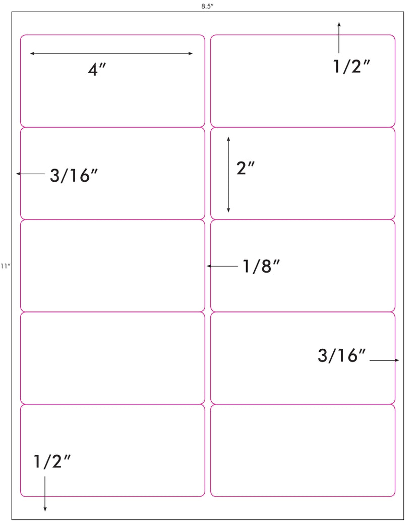 Avery 5163 Label Template - Removable Adhesive Labels