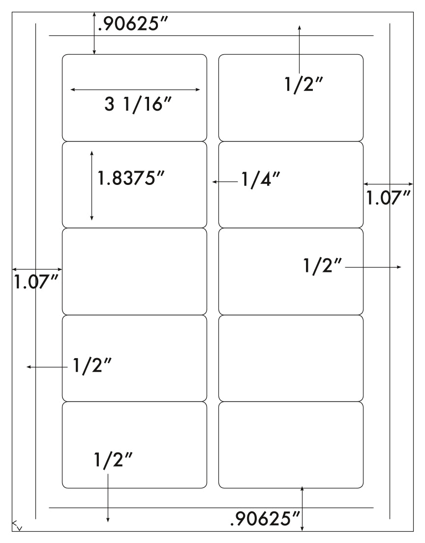 1,000 Printable White Matte VHS Face Labels 100 Sheets 10 Per Sheet
